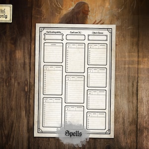 Digital Character Sheet - Dungeons & Dragons 5e - Etsy