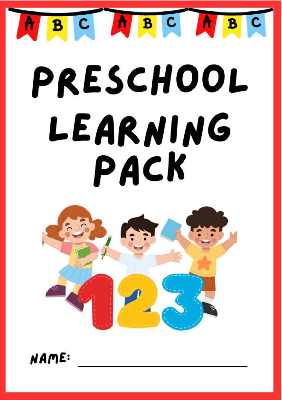 Kids Pre School Learning Pack 14 Pages - Etsy