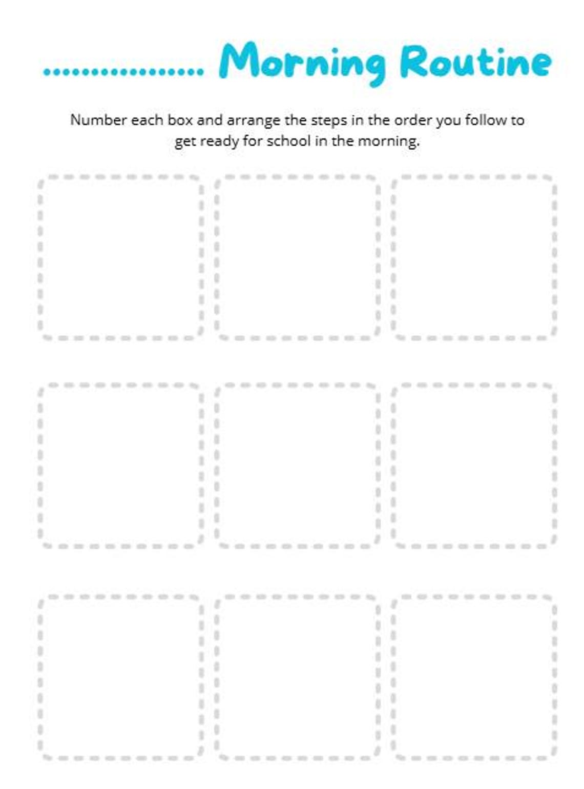 Children's Morning Routine Chart - Etsy