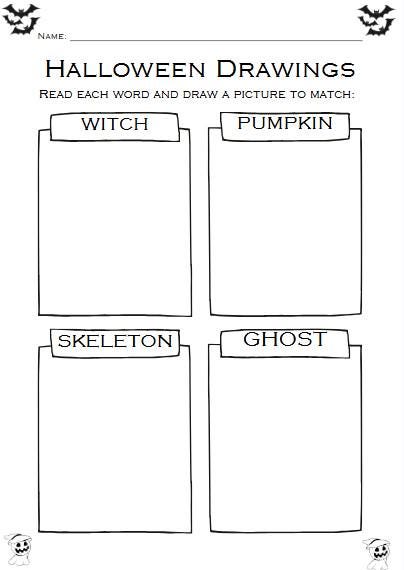 Kids Halloween Activity Pack 4 Sheets - Etsy