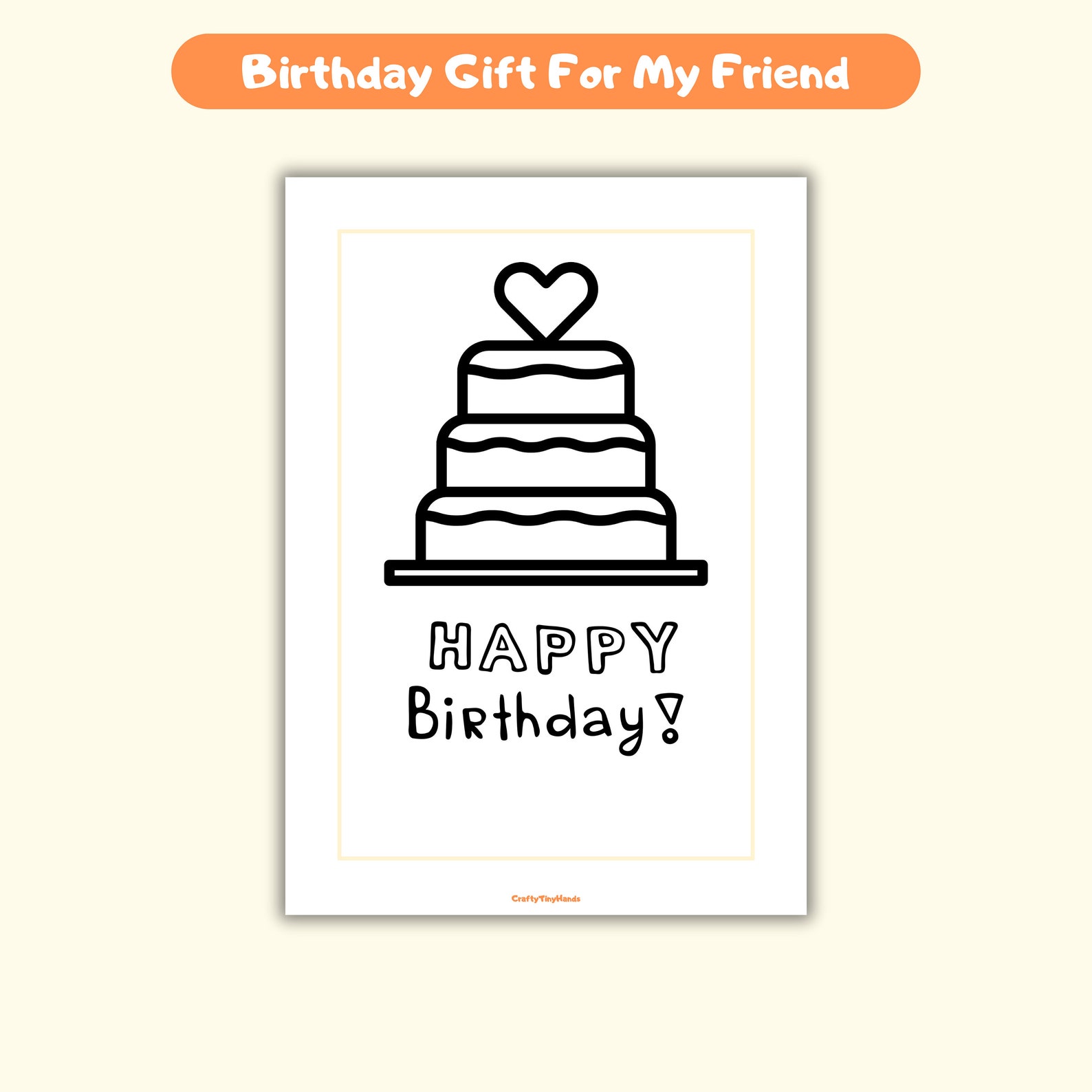 Birthday Cake Coloring Pages: Kids Party Activity (printable PDF) - Etsy