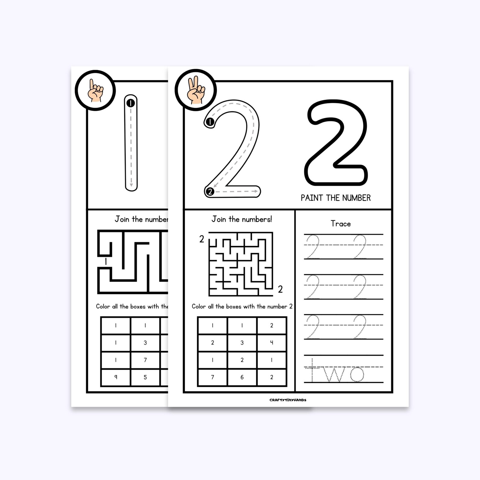 Number Activity Book – Tracing, Coloring & Maze Worksheets (A4 PDF) - Etsy