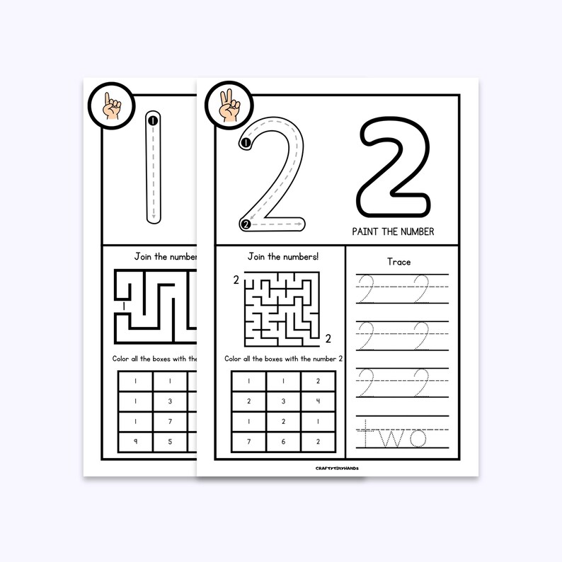 Printable Numbers Activity Book for Kids, 10 Fun Pages to Learn & Trace ...