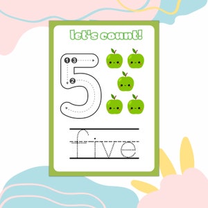 Printable Number Writing Fun Book: Printable Learning 1 to 10 Workbook ...