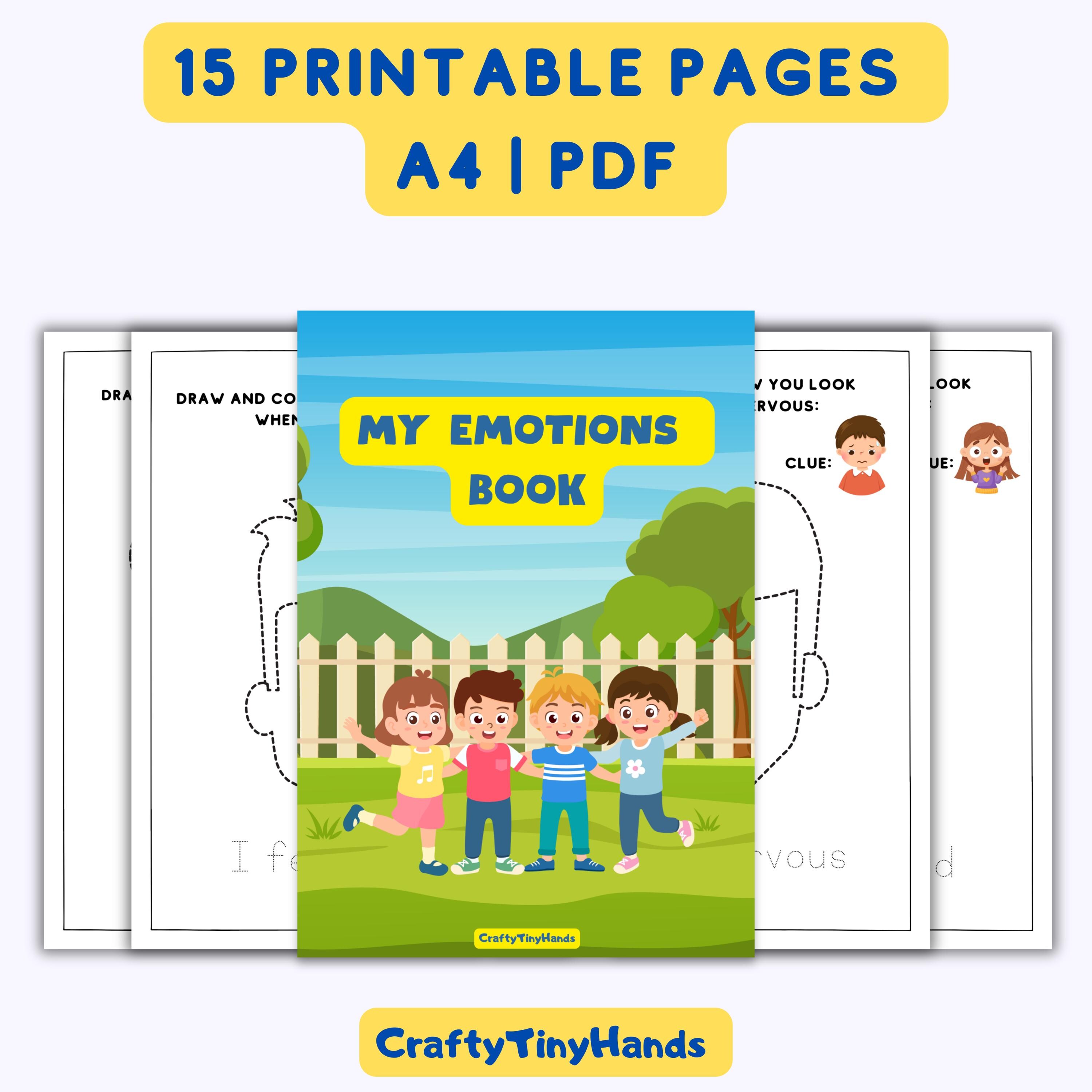 Emotions Activity for Kids Printable Toddler Feeling Chart Quiet Book ...
