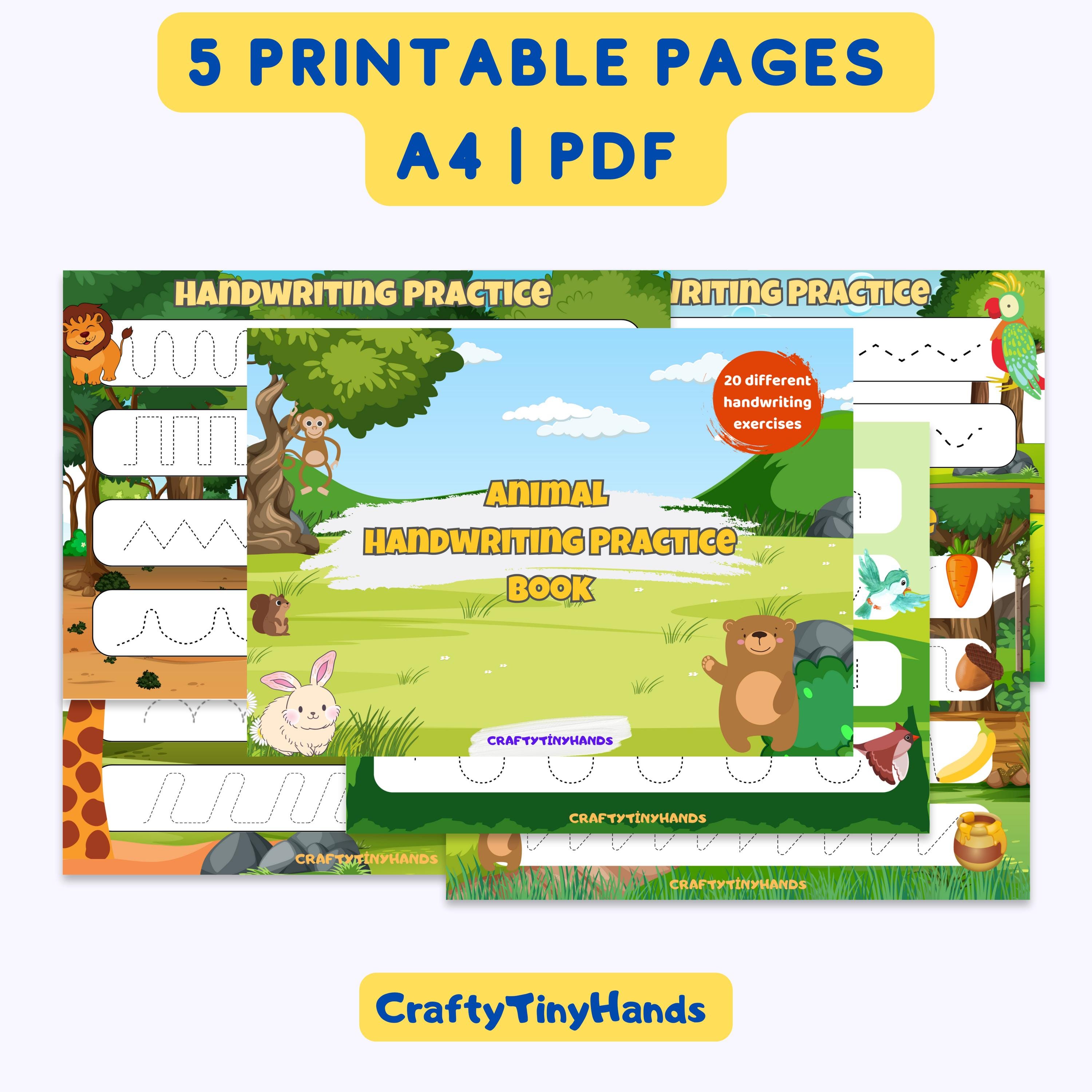 Printable Handwriting Workbook: Kids Skill Development (A4 PDF) - Etsy