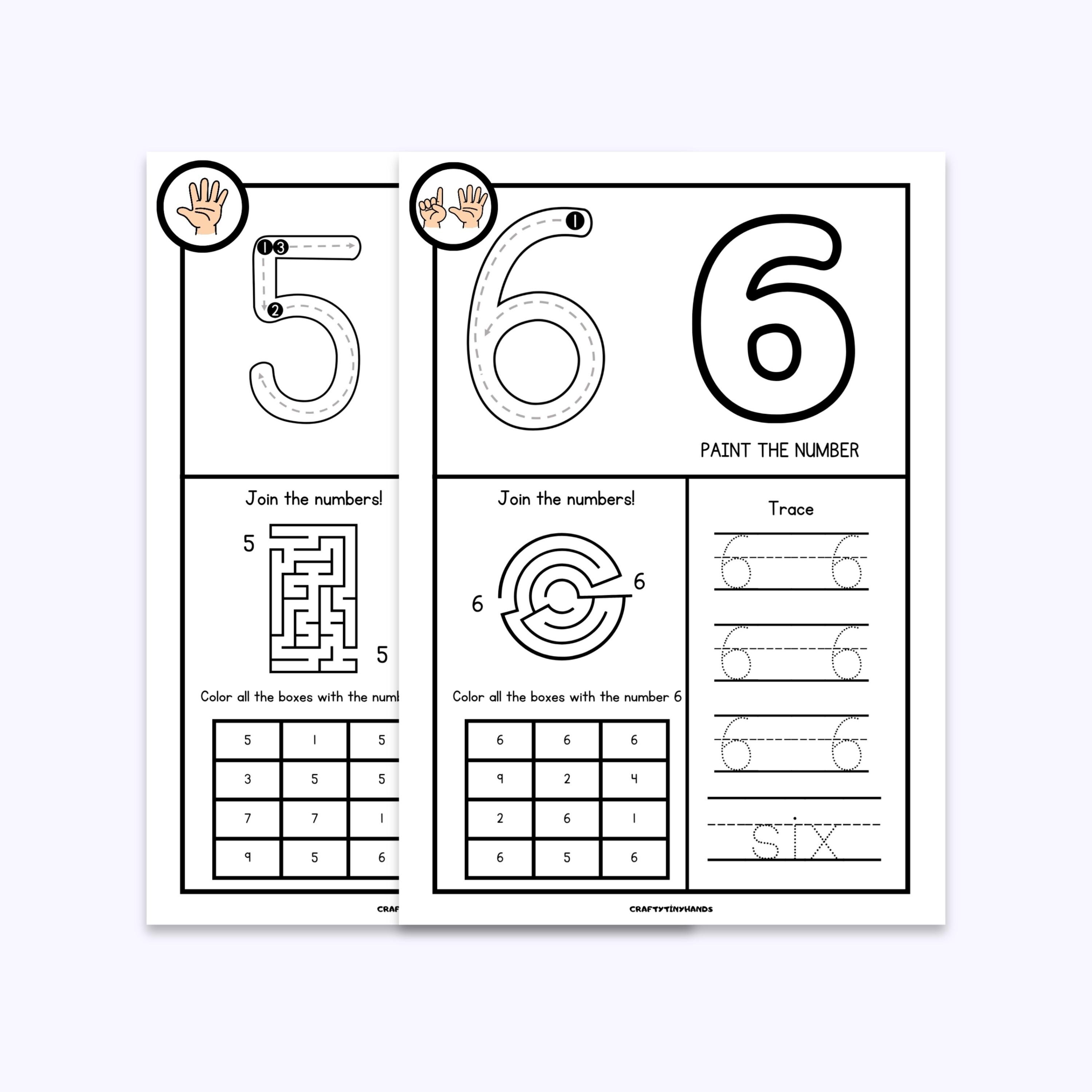 Number Activity Book – Tracing, Coloring & Maze Worksheets (A4 PDF) - Etsy