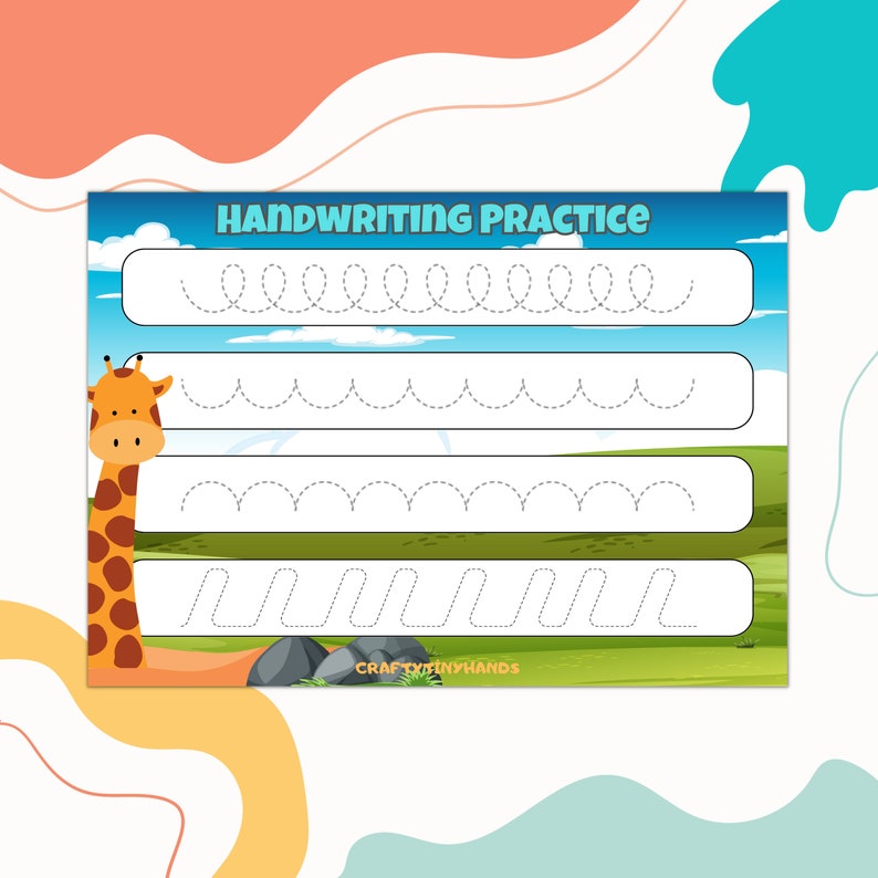 Printable Handwriting Workbook: Kids Skill Development (A4 PDF) - Etsy
