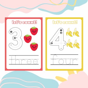 Printable Number Writing Fun Book: Printable Learning 1 to 10 Workbook ...
