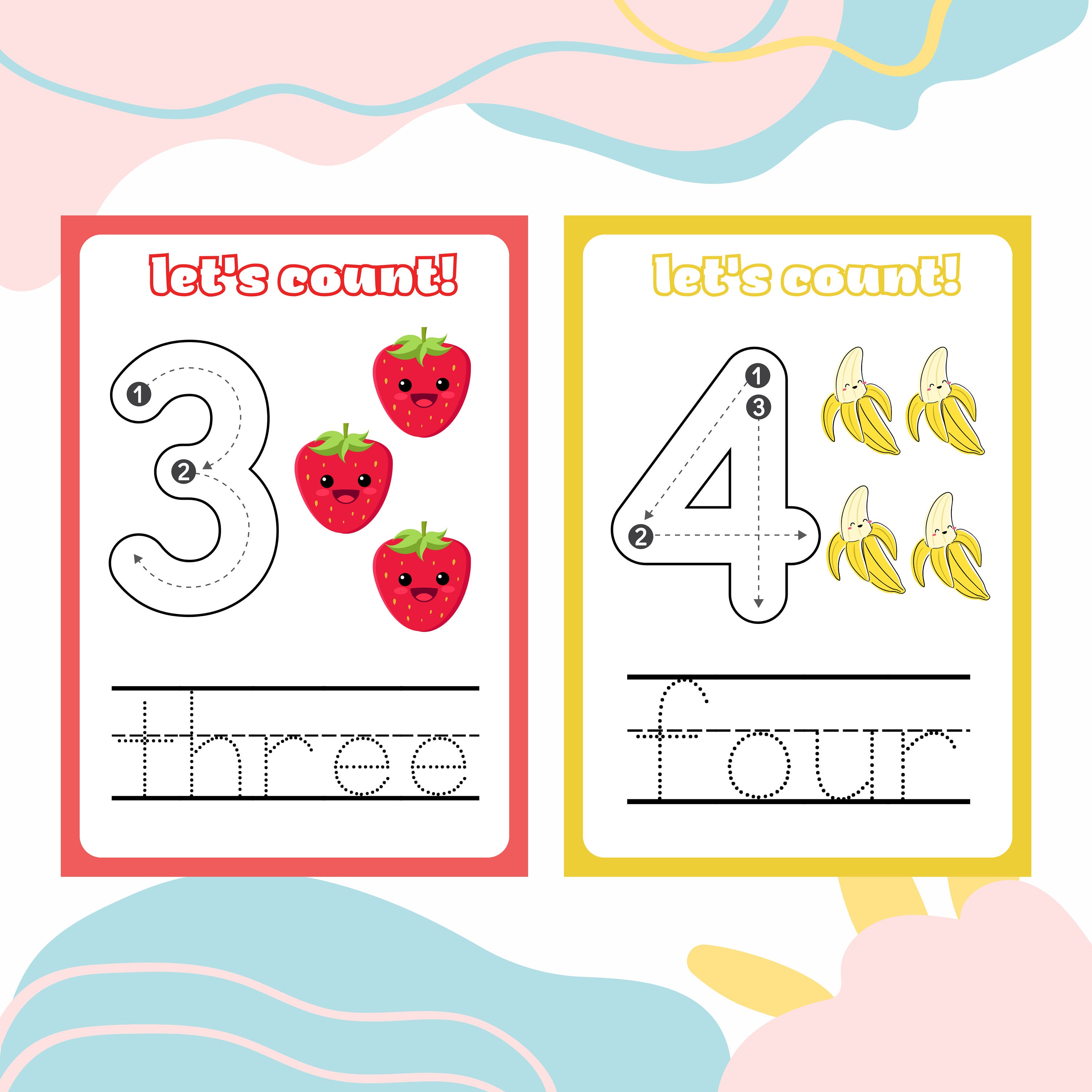 Printable Number Writing Fun Book: Printable Learning 1 to 10 Workbook ...