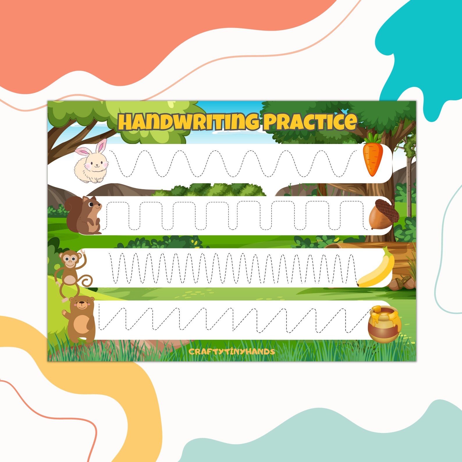 Printable Handwriting Workbook: Kids Skill Development (A4 PDF) - Etsy