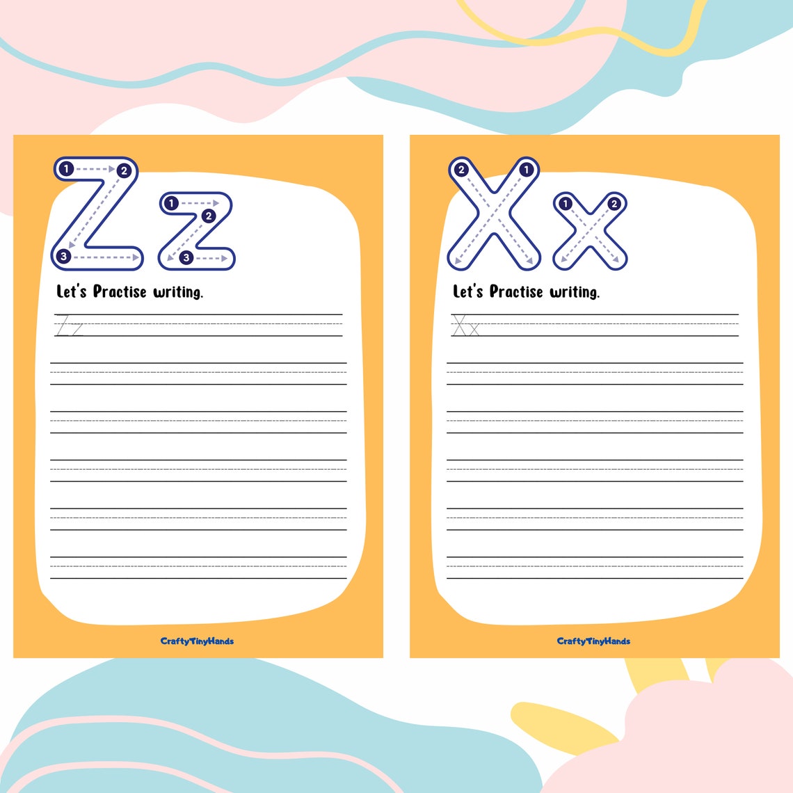 Alphabet Writing Printable Workbook for Kids, Kids Writing Practice ...