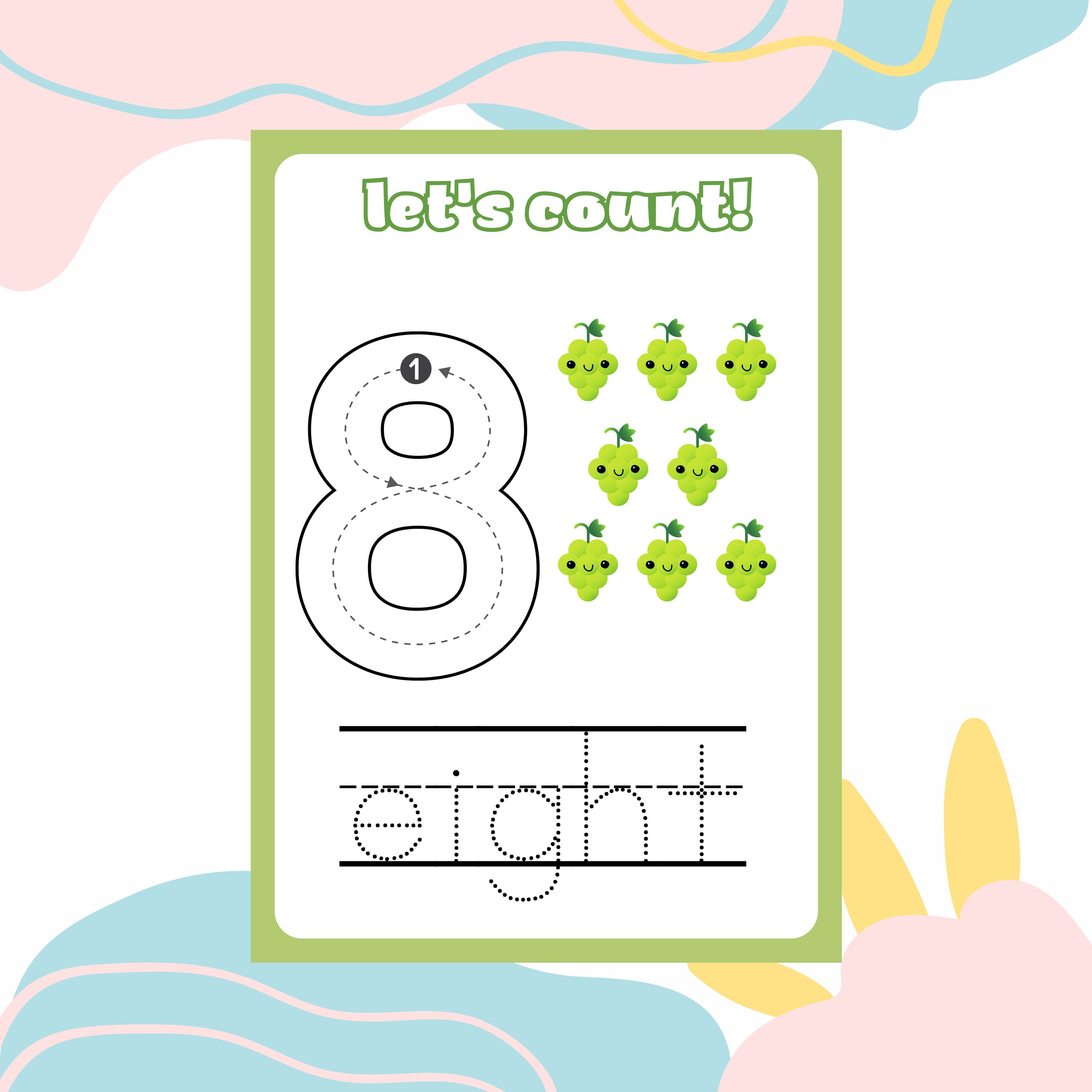 Printable Number Writing Fun Book: Printable Learning 1 to 10 Workbook ...