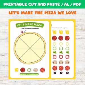 Printable Let's Make Pizza - Educational Cut and Paste Activity | PDF ...