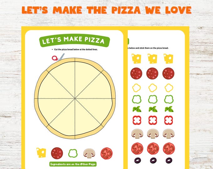 Printable Pizza Activity | Pizza Worksheet | Instant Download | Pizza ...