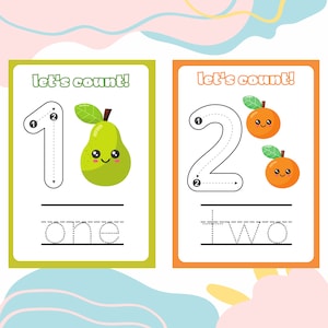 Printable Number Writing Fun Book: Printable Learning 1 to 10 Workbook ...