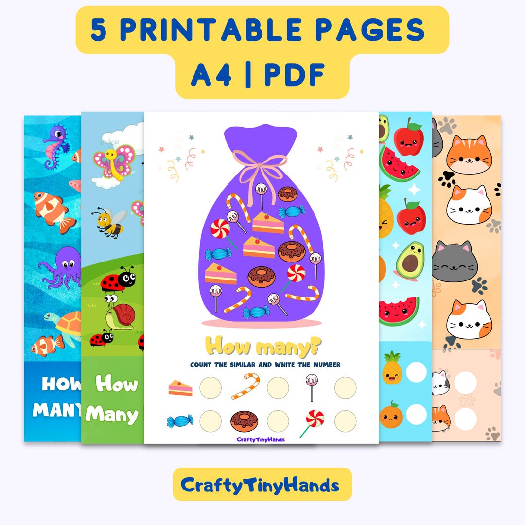 Printable How Many Book: Count and Discover Printable for Kids ...