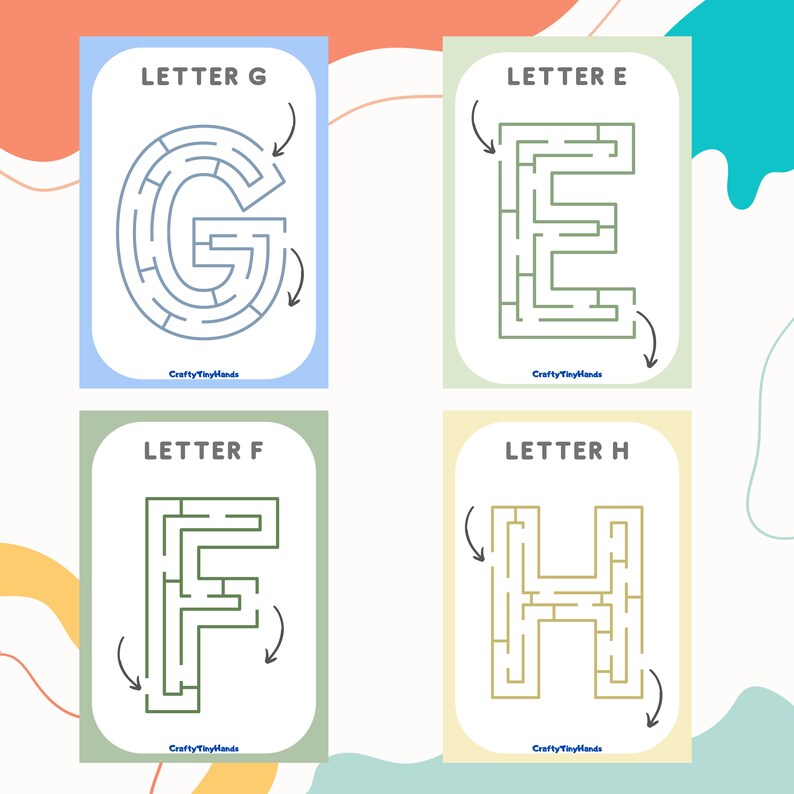 26 Printable Alphabet Maze Worksheets for Kids – Fun A4 PDF Learning ...