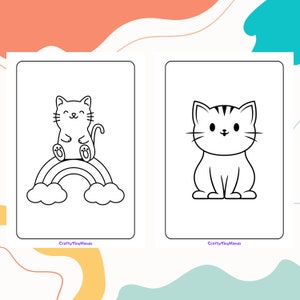 Whiskers and Tails: A Cat Coloring Book for Kids, Printable Coloring ...