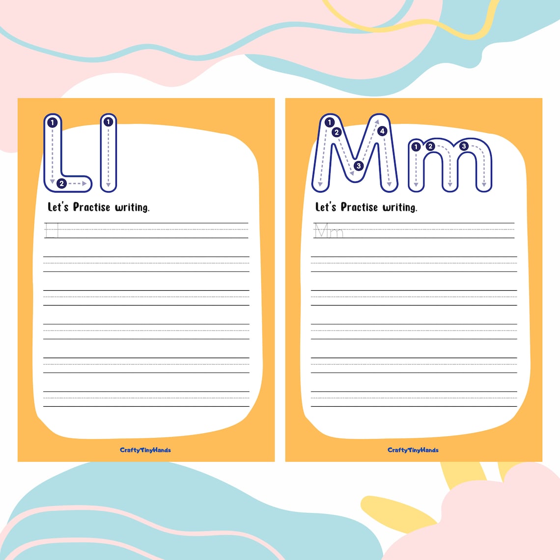 Alphabet Writing Printable Workbook for Kids, Kids Writing Practice ...