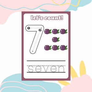 Printable Number Writing Fun Book: Printable Learning 1 to 10 Workbook ...