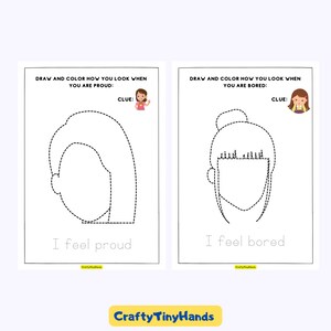 Emotions Activity for Kids Printable Toddler Feeling Chart Quiet Book ...