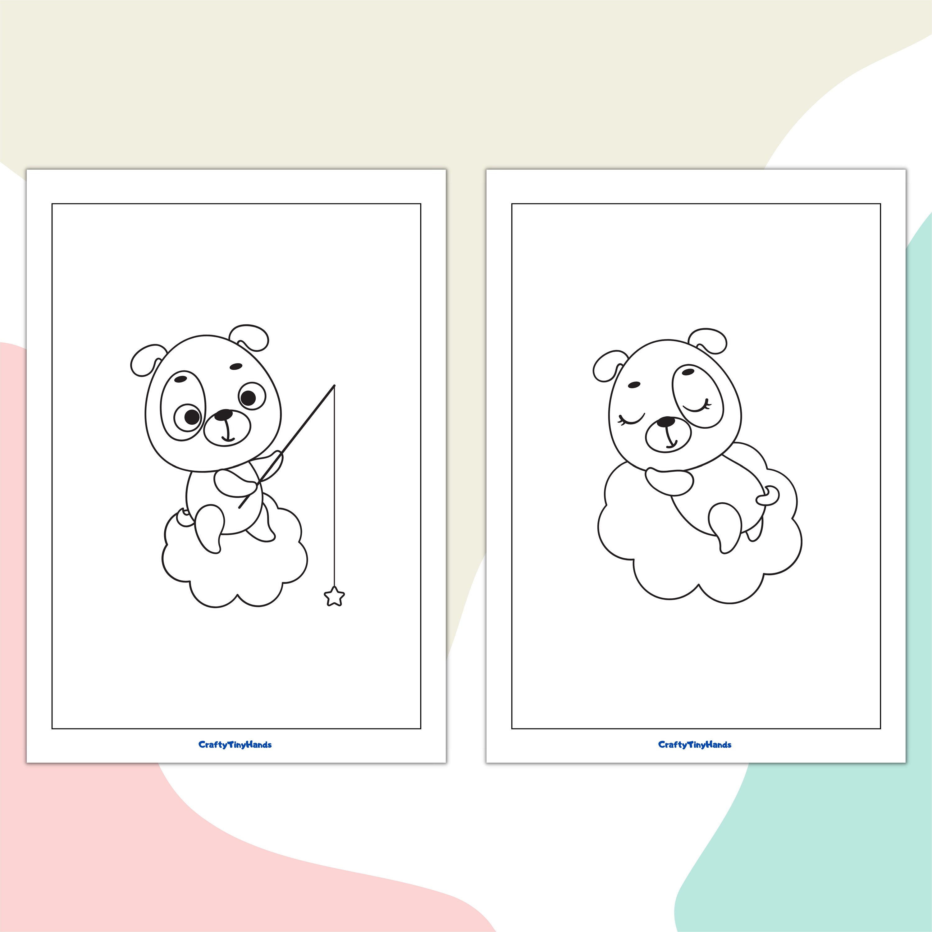 Printable Dog Coloring Book for Kids, Printable Dog Book for Kids ...