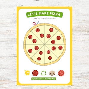 Printable Let's Make Pizza - Educational Cut and Paste Activity | PDF ...