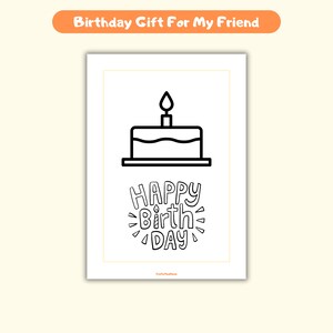 Printable Birthday Party Coloring Sheet, Party Favor Mini Coloring ...