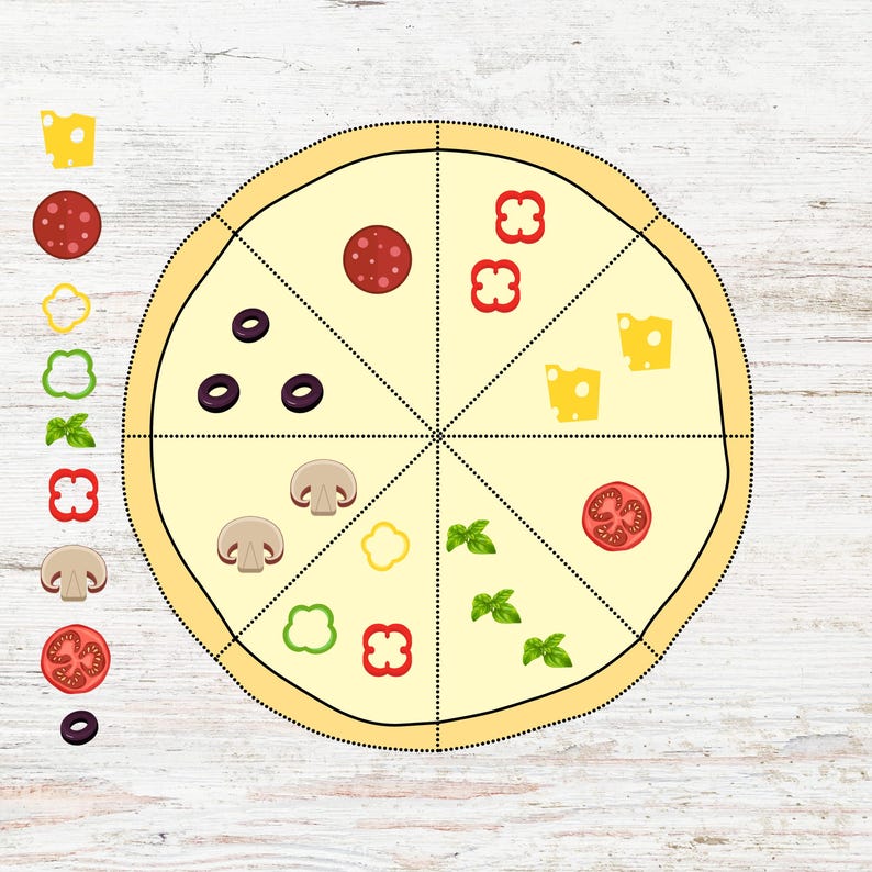 Pizza Craft Activity, Cut and Paste Preschool A4 Digital Download PDF ...