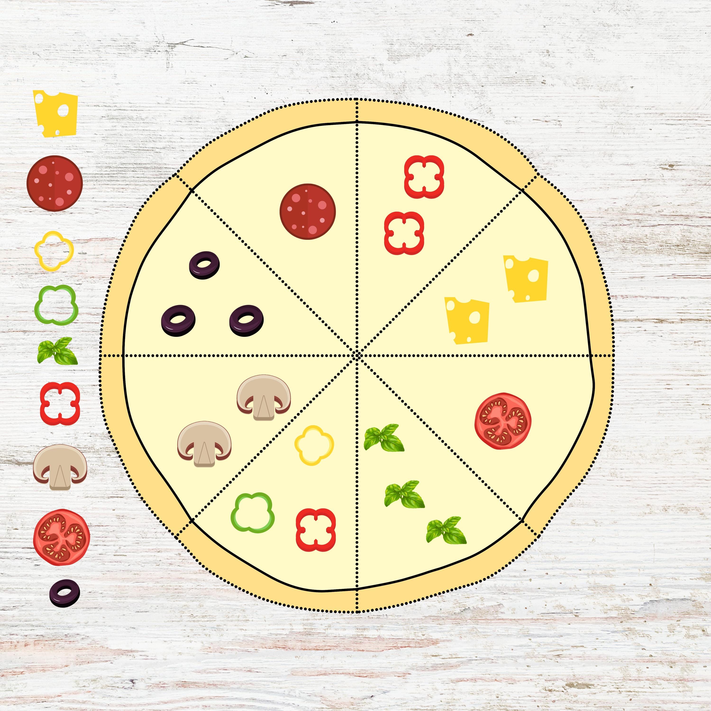 Printable Let's Make Pizza - Educational Cut and Paste Activity | PDF ...
