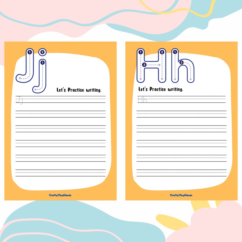 Alphabet Writing Printable Workbook for Kids, Kids Writing Practice ...