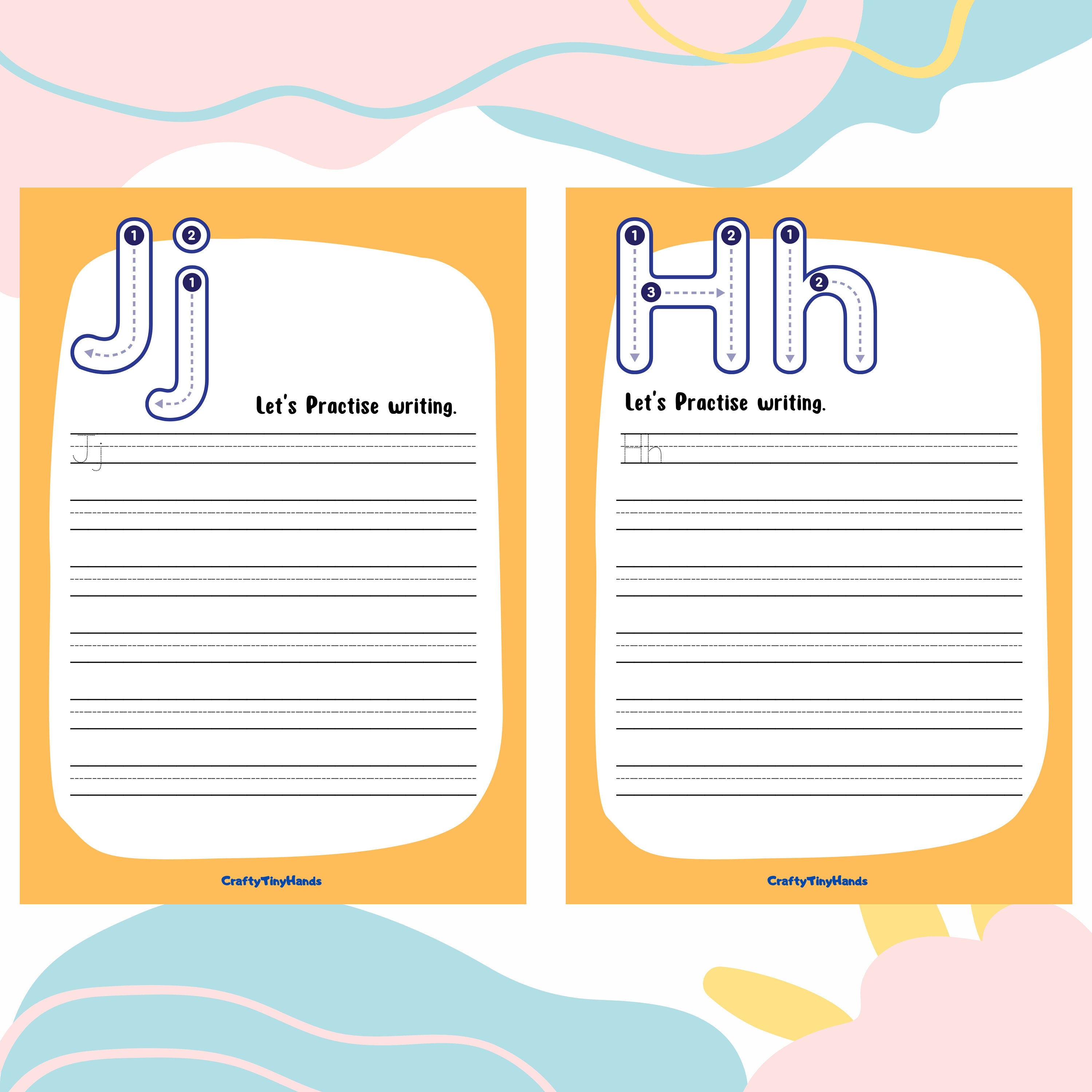 Alphabet Writing Printable Workbook for Kids, Kids Writing Practice ...