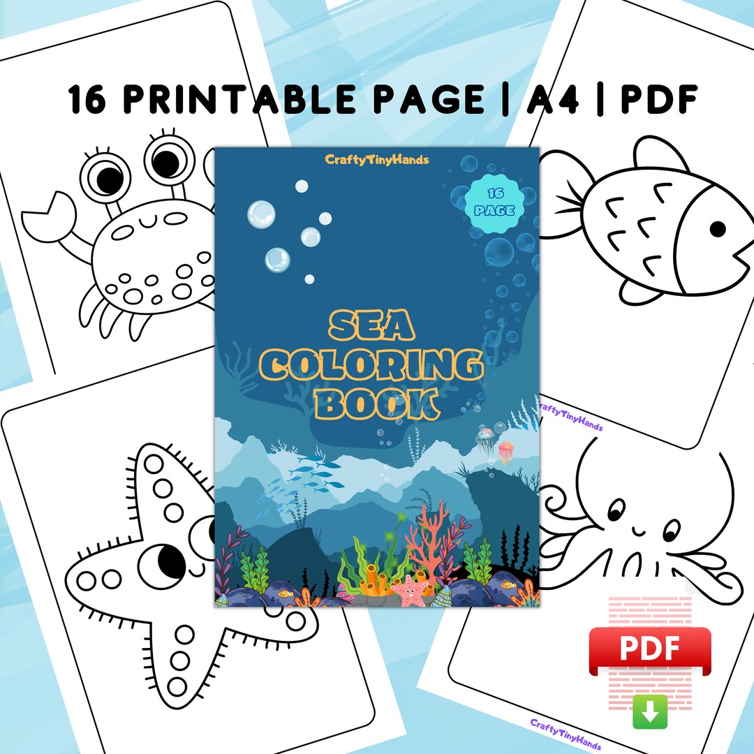 Underwater Wonders: Kids' Coloring Book Fish Coloring - Etsy