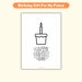 Birthday Cake Coloring Pages: Kids Party Activity (printable PDF) - Etsy
