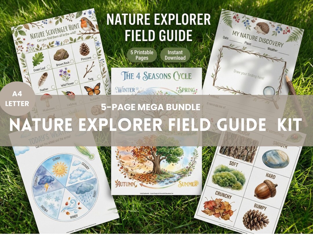 Nature Scavenger Hunt Printable Outdoor Sensory Activity Montessori ...