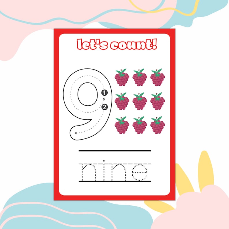 Printable Number Writing Fun Book: Printable Learning 1 to 10 Workbook ...