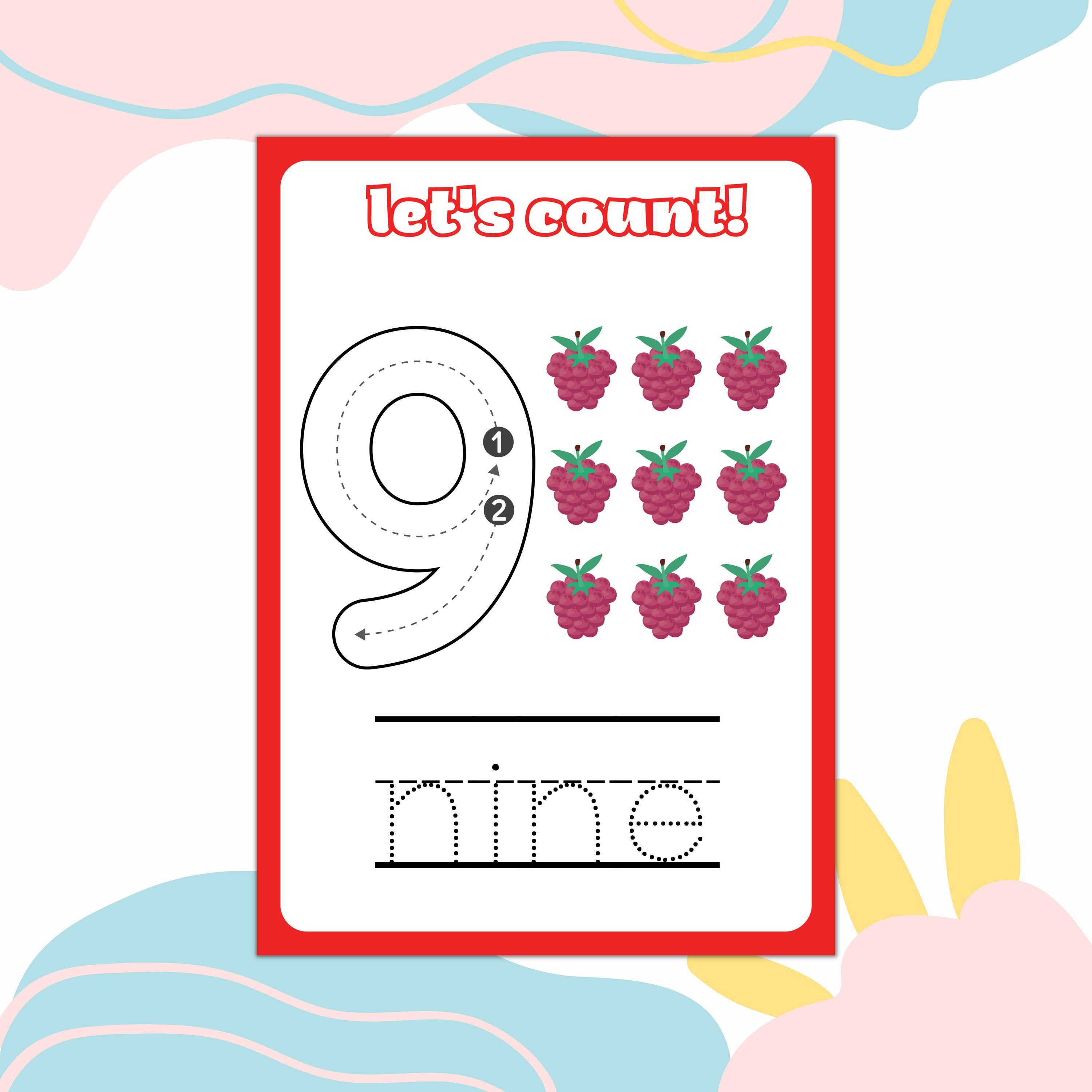 Printable Number Writing Fun Book: Printable Learning 1 to 10 Workbook ...