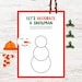 Let’s Decorate a Snowman Printable Cut and Paste Activity for Kids ...