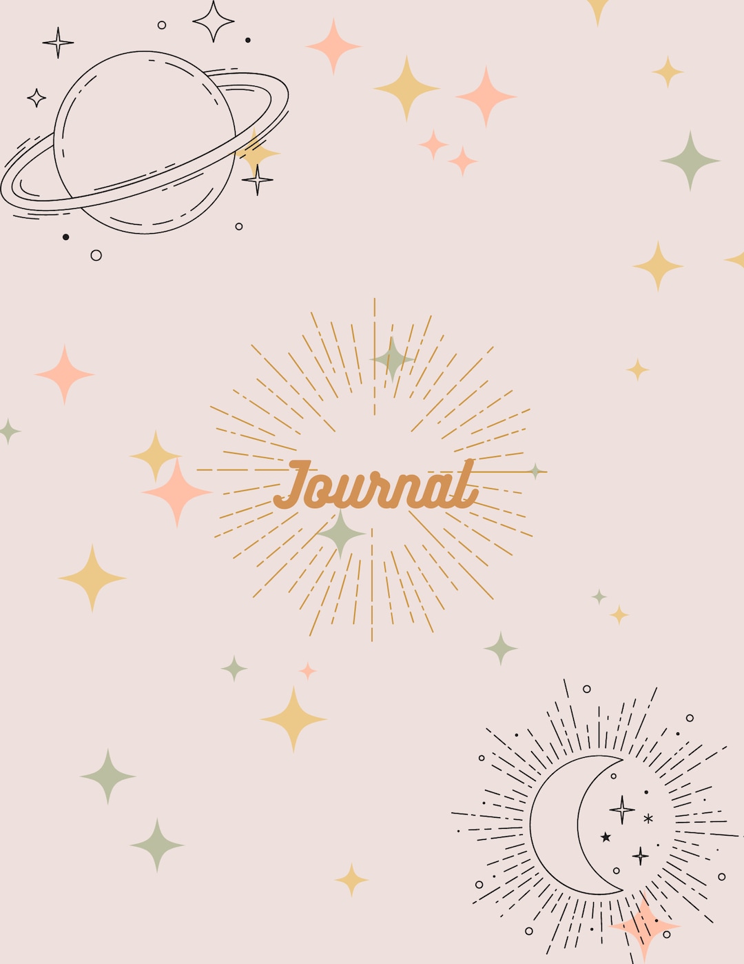 Minimalist Digital Journal| Blank Notebook Digital Printable Journal ...