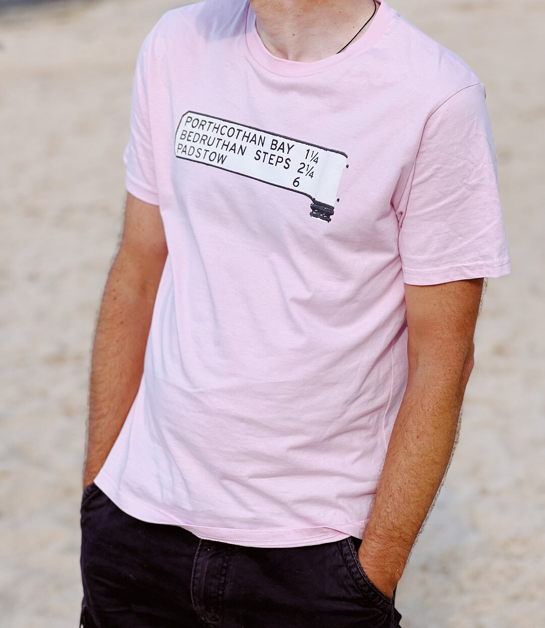 Cornwall Signpost Design 1 – Unisex Organic Cotton T-shirt ...