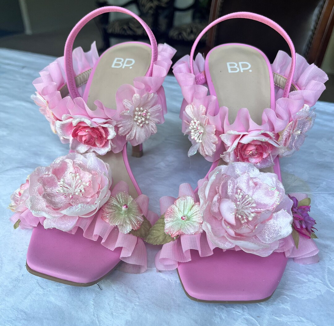 Aesthetic, Pink, Heels, High Heels, Floral, Flower, Prom, Homecoming ...