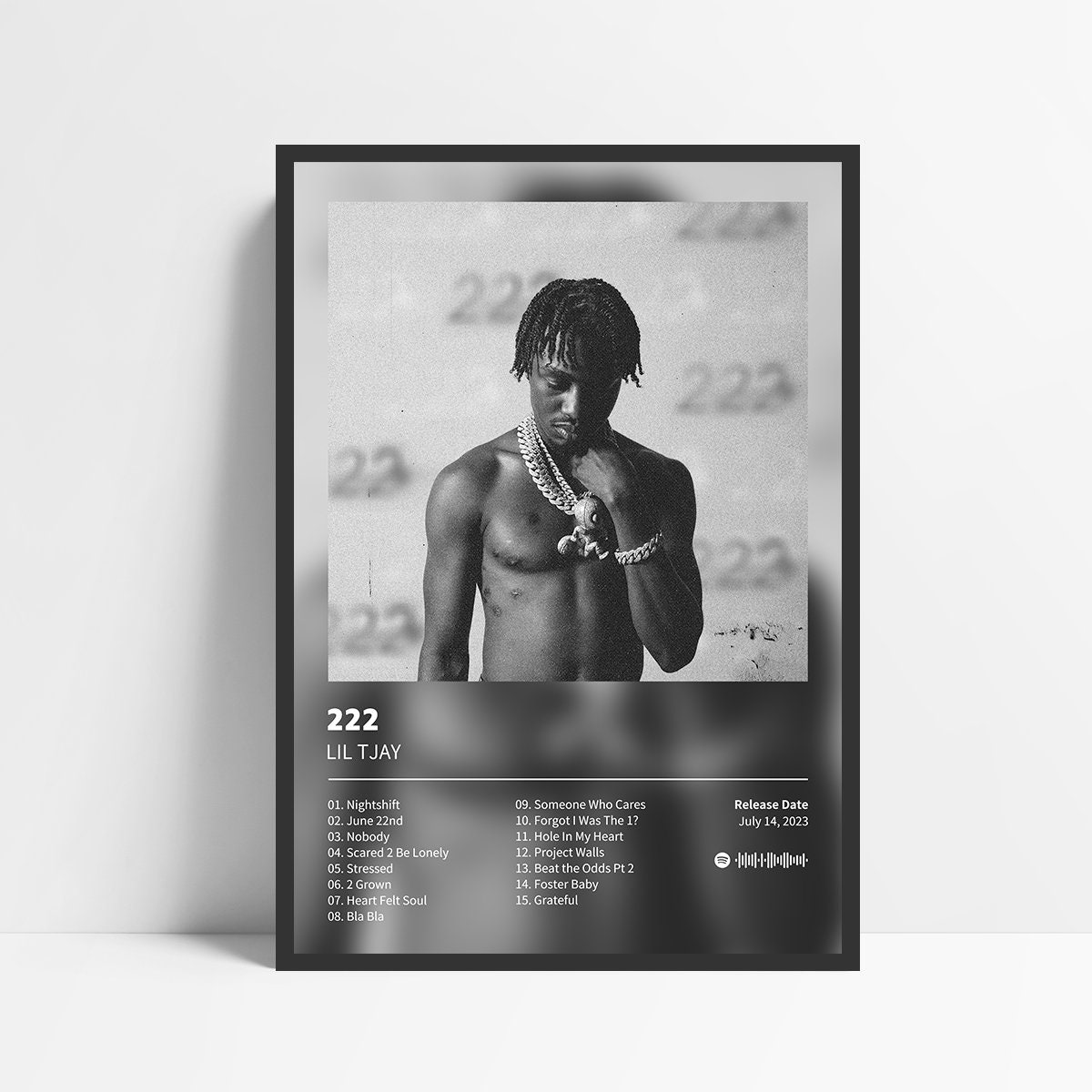 222 Lil Tjay Music Album Custom Posters Album Tracklist - Etsy Australia