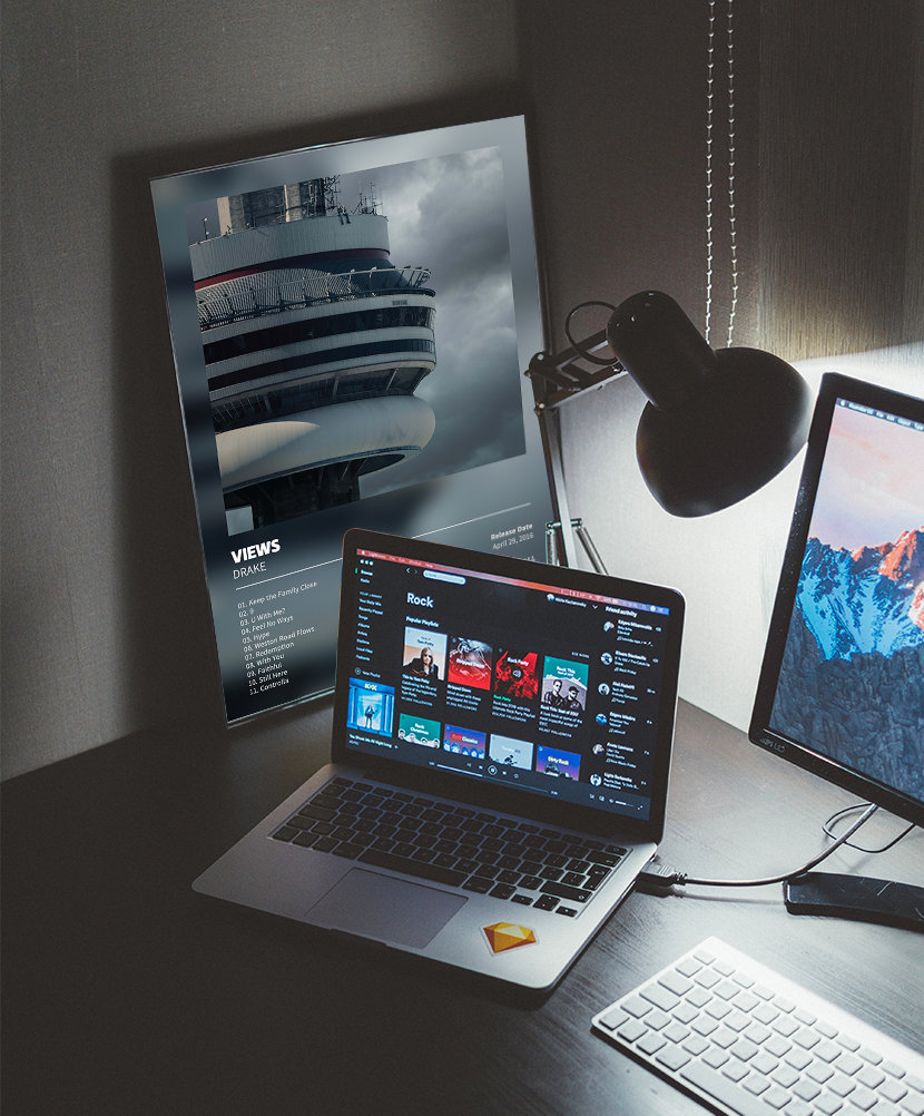 Views - Drake Music Album Custom Posters, Album Tracklist Poster, Rap ...