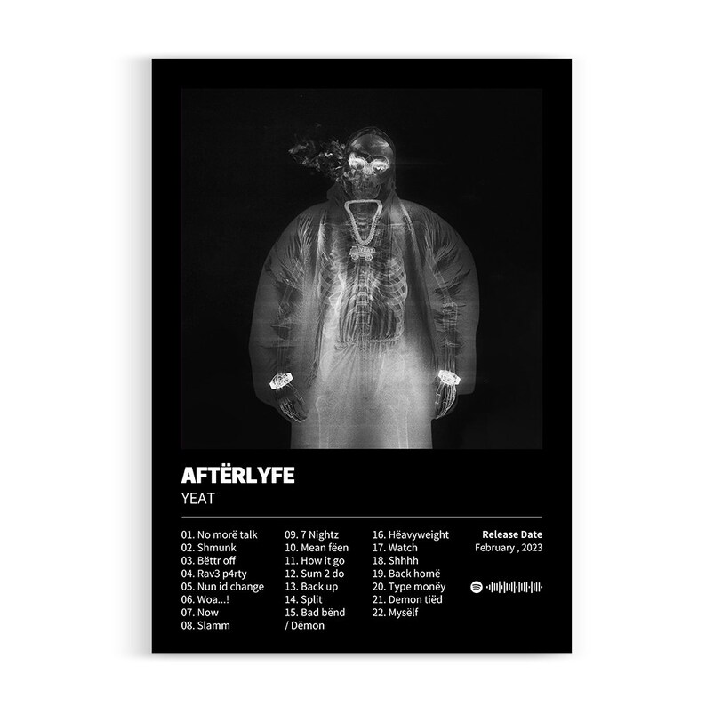 Aftërlyfe YEAT Album Custom Posters Album Tracklist Poster - Etsy Australia