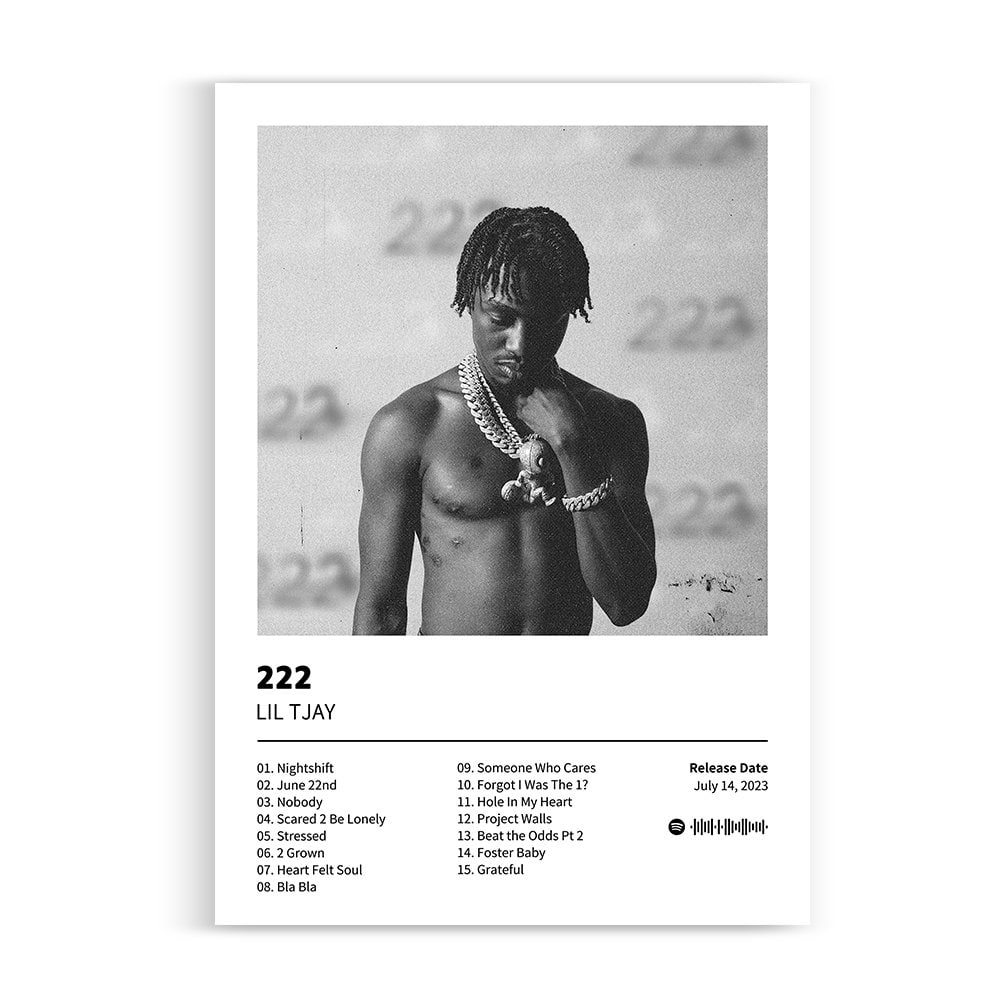 222 Lil Tjay Music Album Custom Posters Album Tracklist - Etsy Australia