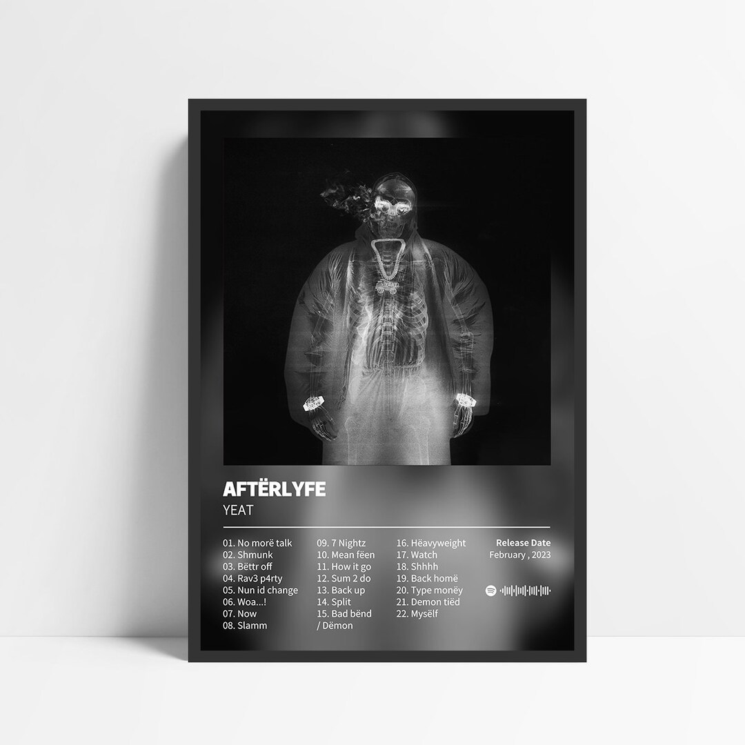 Aftërlyfe YEAT Album Custom Posters Album Tracklist Poster - Etsy Australia
