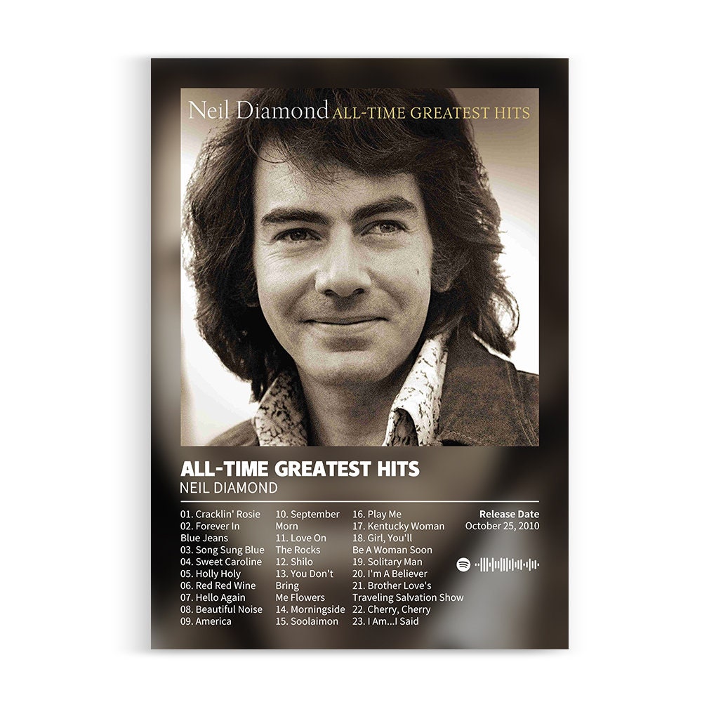 All Time Greatest Hits Neil Diamond Music Album Custom - Etsy Australia