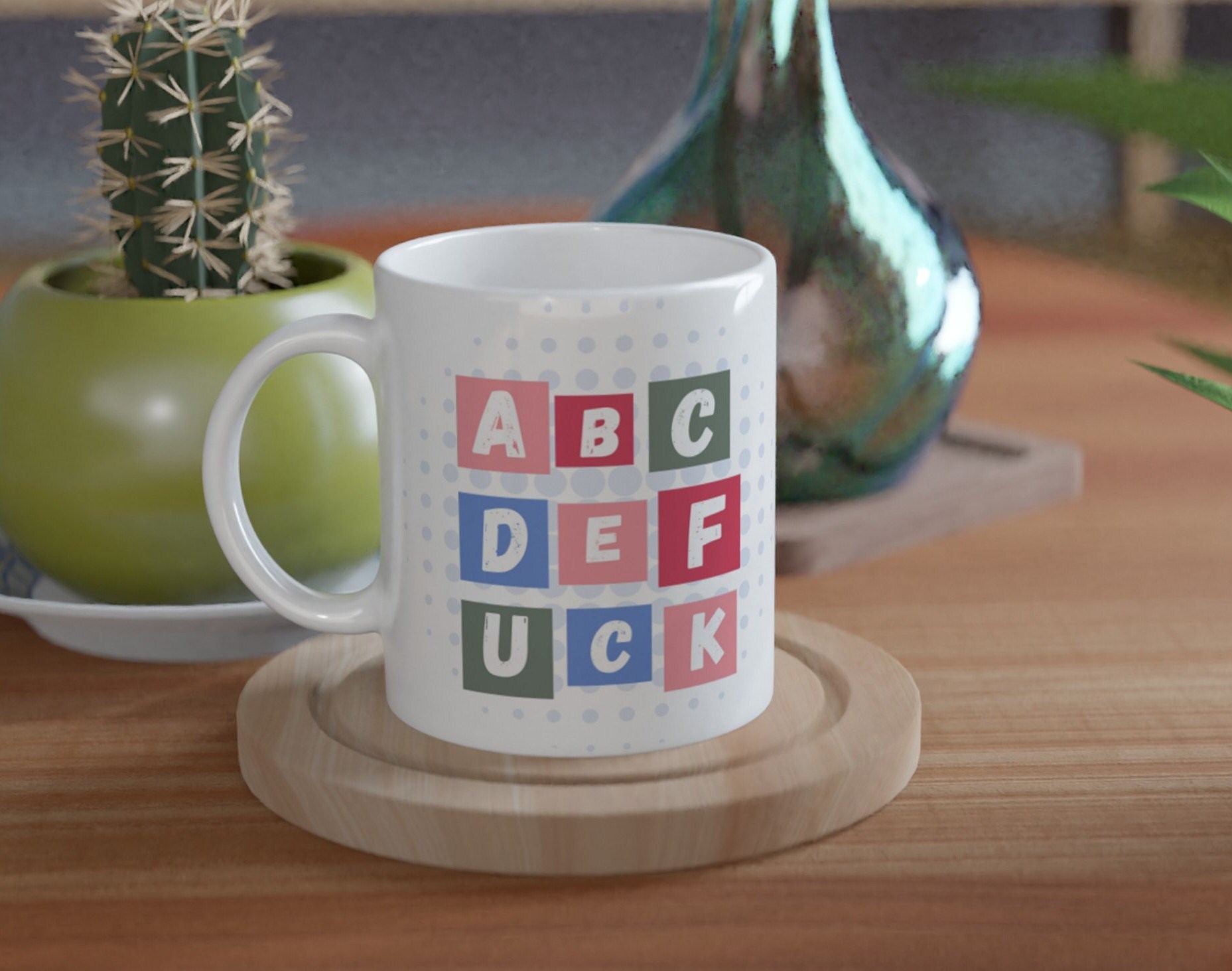 Hilarious ABC ABCDEFUCK Rude Alphabet Mug, Adult Over 18, Adult Joke Mug, Rude Mug, Secret Santa ...