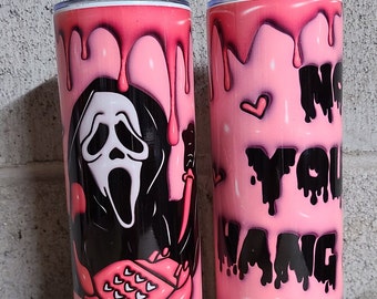 Scream no You Hang Up Glass Tumbler Beer Can Cup Coffee Glass Fall Cup Halloween Cup Cup With ...